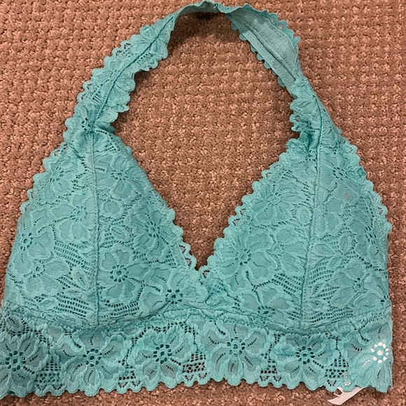 Aeropostale | Intimates & Sleepwear | Nwt Teal Lacy Halter Bralette ...